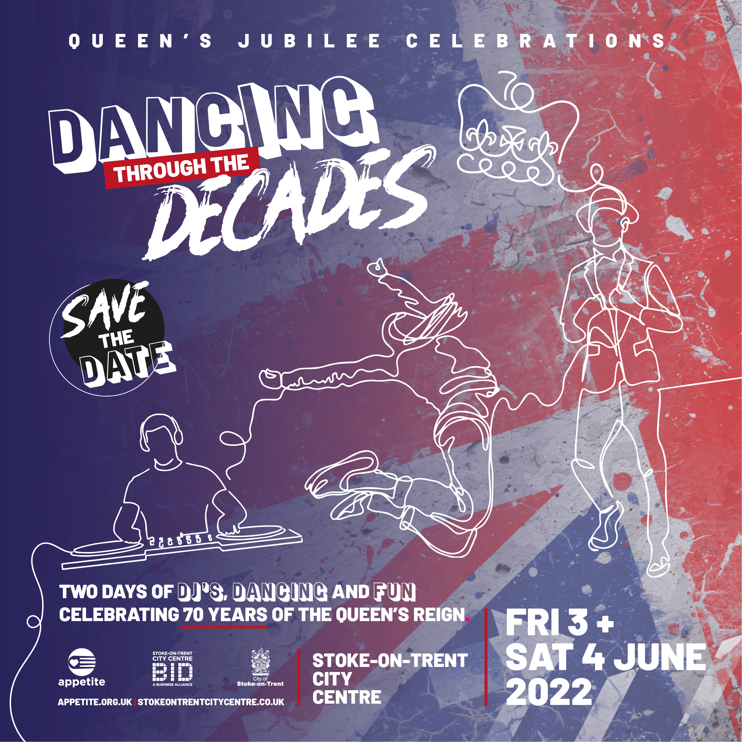 Dancing through the Decades in Stoke-on-Trent City Centre - Appetite